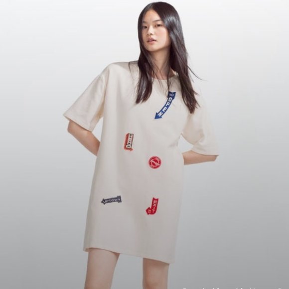 Zara | Dresses | Zara White Oversized Boxy Mini Dress With Stylish ...